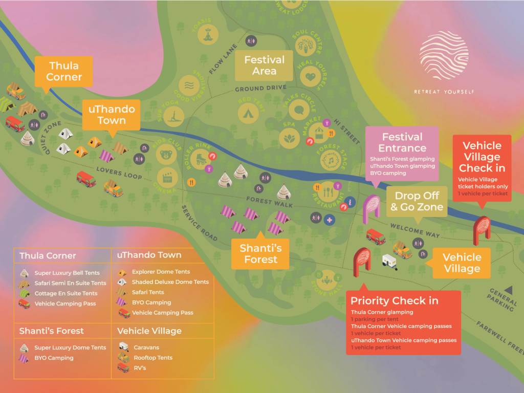 Schedule & Map - Retreat Yourself